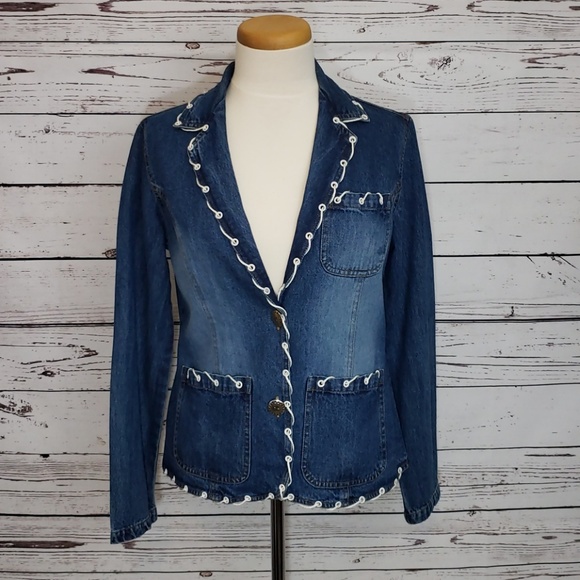 Vintage | Jackets & Coats | Vintage New Identity Nautical Jean Jacket M ...